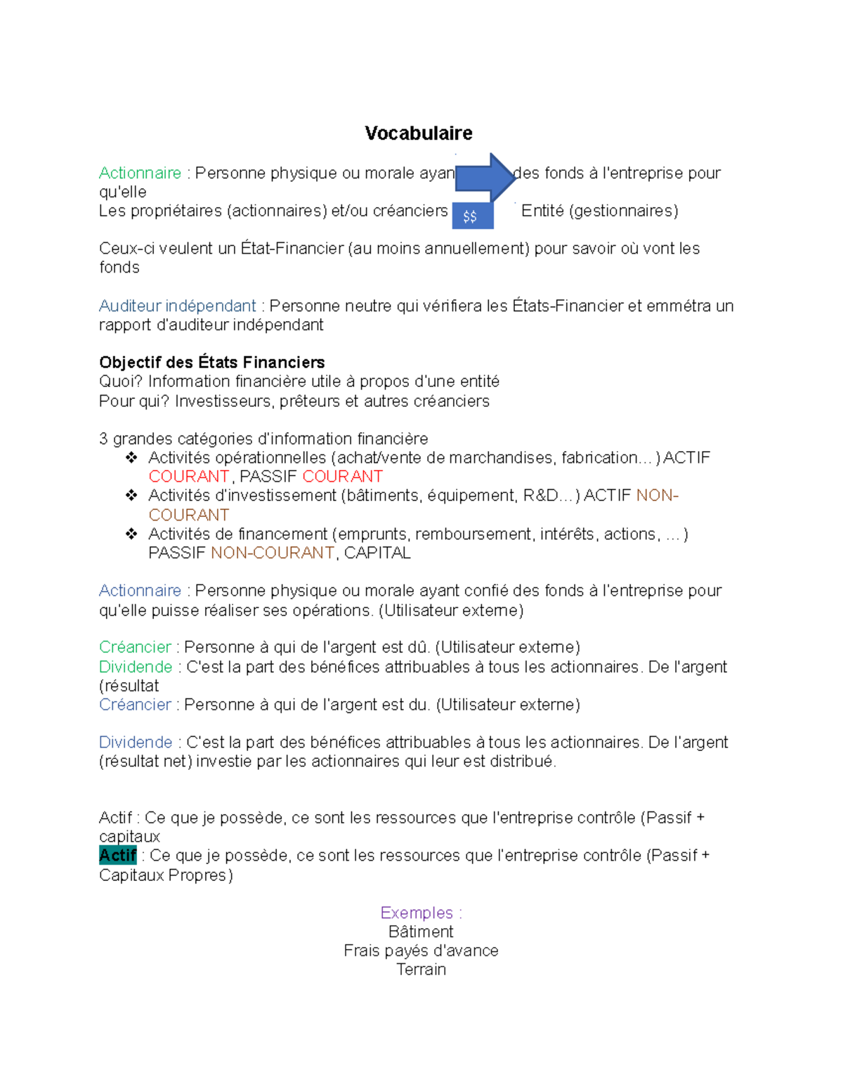 Vocabulaire Finance - Voici mes notes de cours - Vocabulaire ...