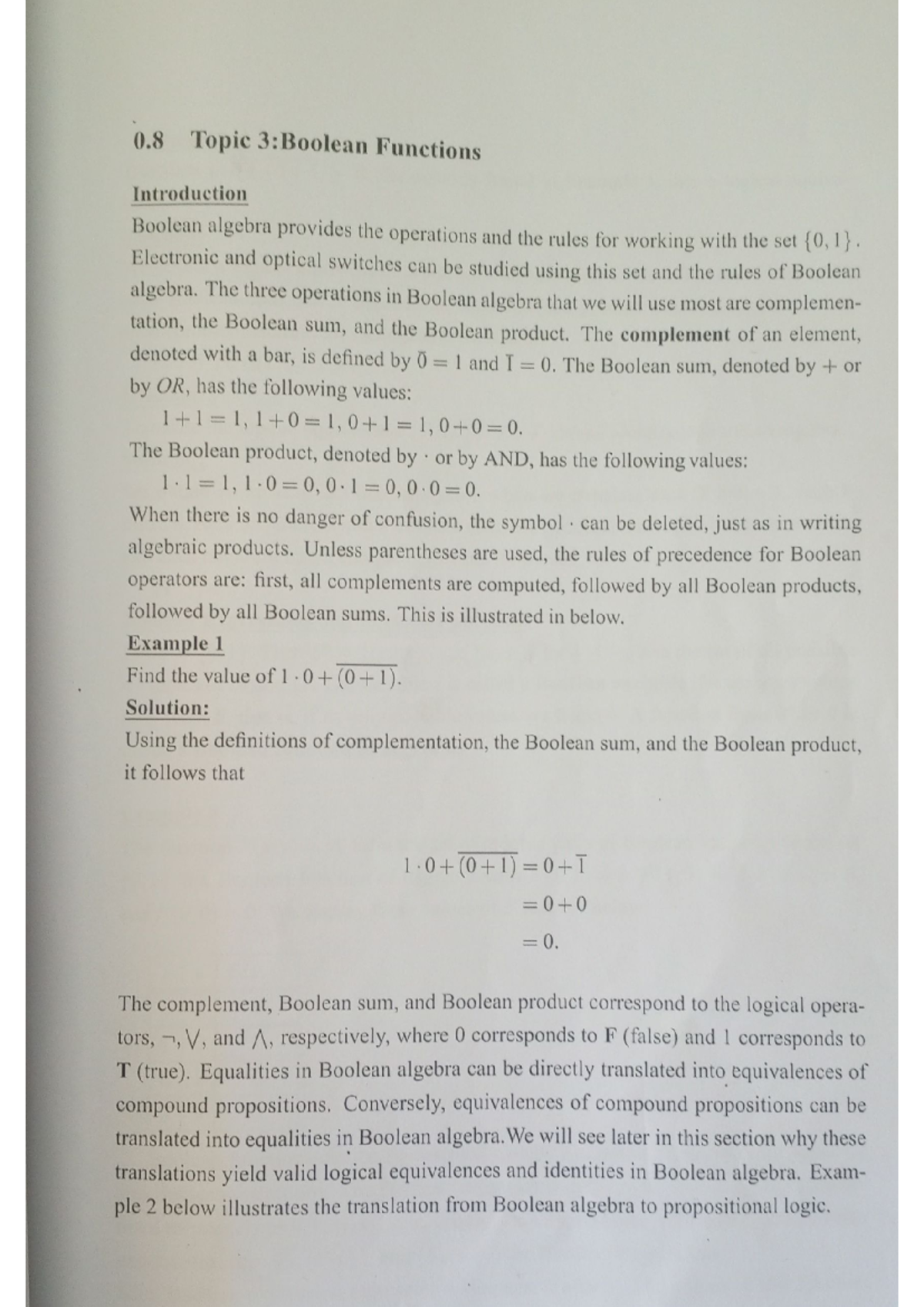 Topic 3 Boolean Functions - Mathematics and computer science - Studocu