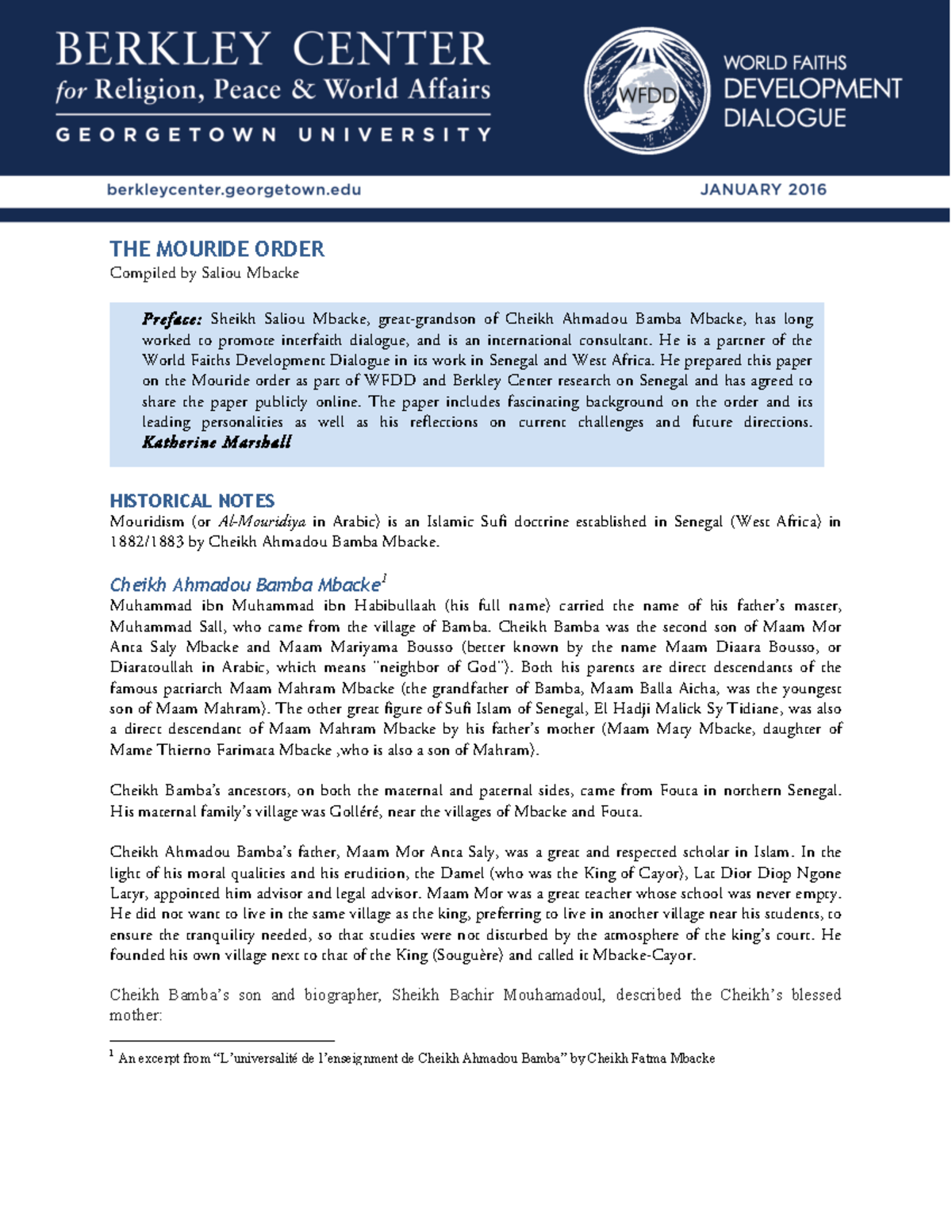 The Mouride Order - Pertinant ! - THE MOURIDE ORDER Compiled by Saliou ...