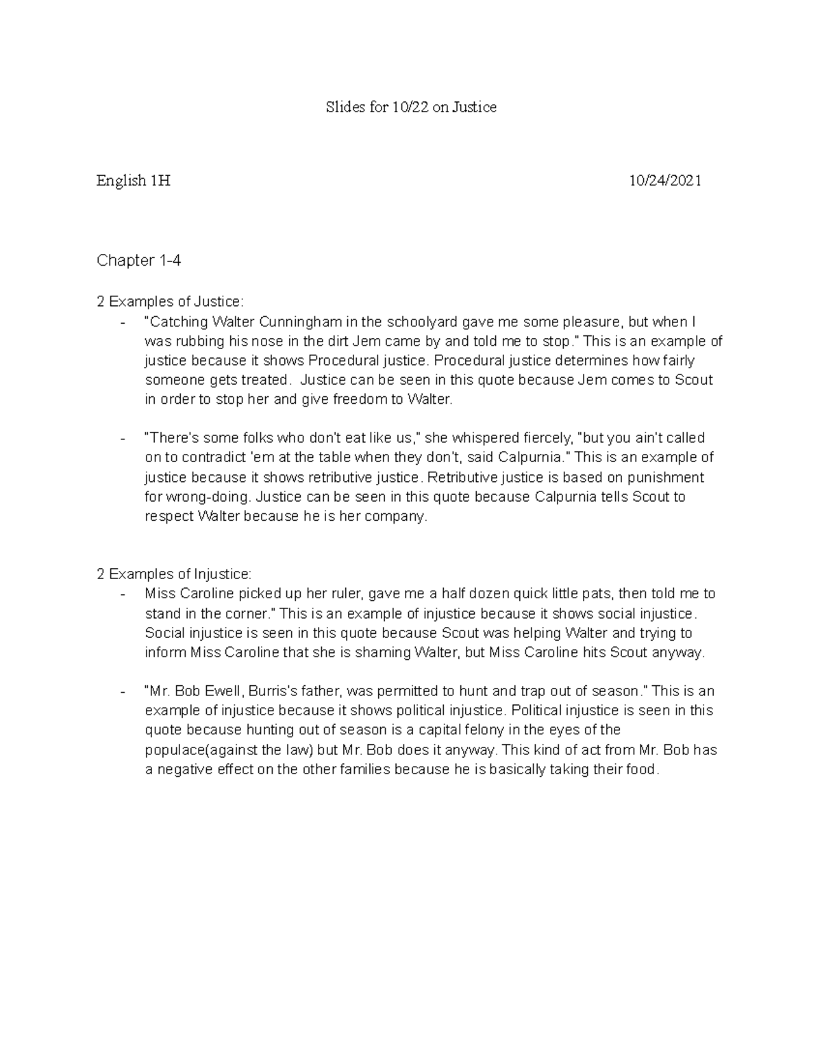 - Slides for 10 22 on Justice; TKa M Chapters 1-4 Assignment - Slides ...