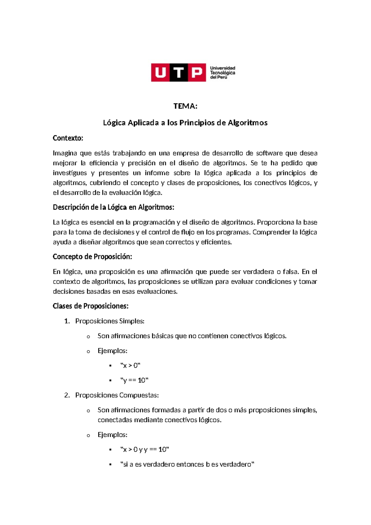 S02 s1-Tarea algoritmo - TEMA: Lógica Aplicada a los Principios de Algoritmos Contexto: Imagina ...