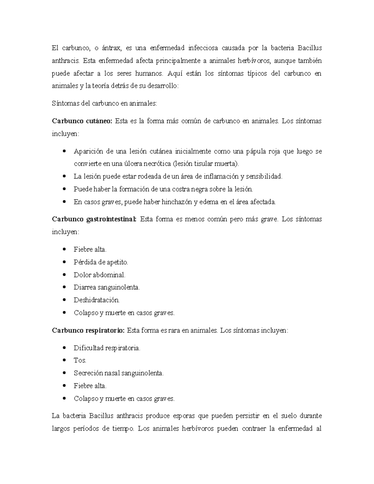 El carbunco-sanidad animal - El carbunco, o ántrax, es una enfermedad ...