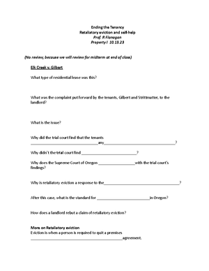 Property Law Outline - I. Introduction A. Bundle of Sticks 1. Shared ...