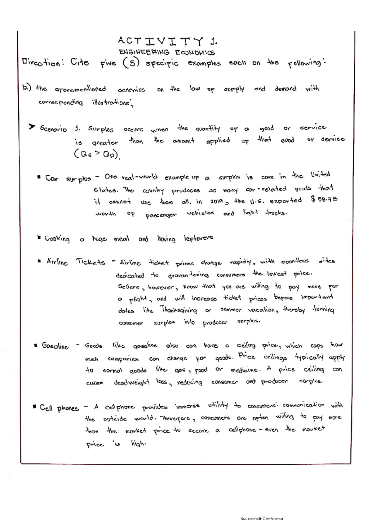 Engineering Economics activity 1 (item 2) - Mechanical Engineering - Studocu