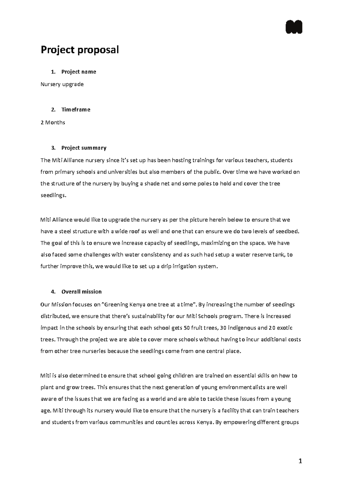 Michael Waiyaki Project Proposal March 2020 - Project proposal 1 ...