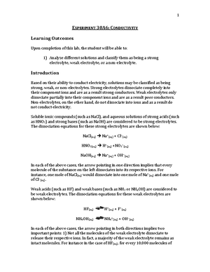 CHEM 30A Lab 1 - Lab manual - 1 EXPERIMENT 30A1: MEASUREMENTS Learning ...