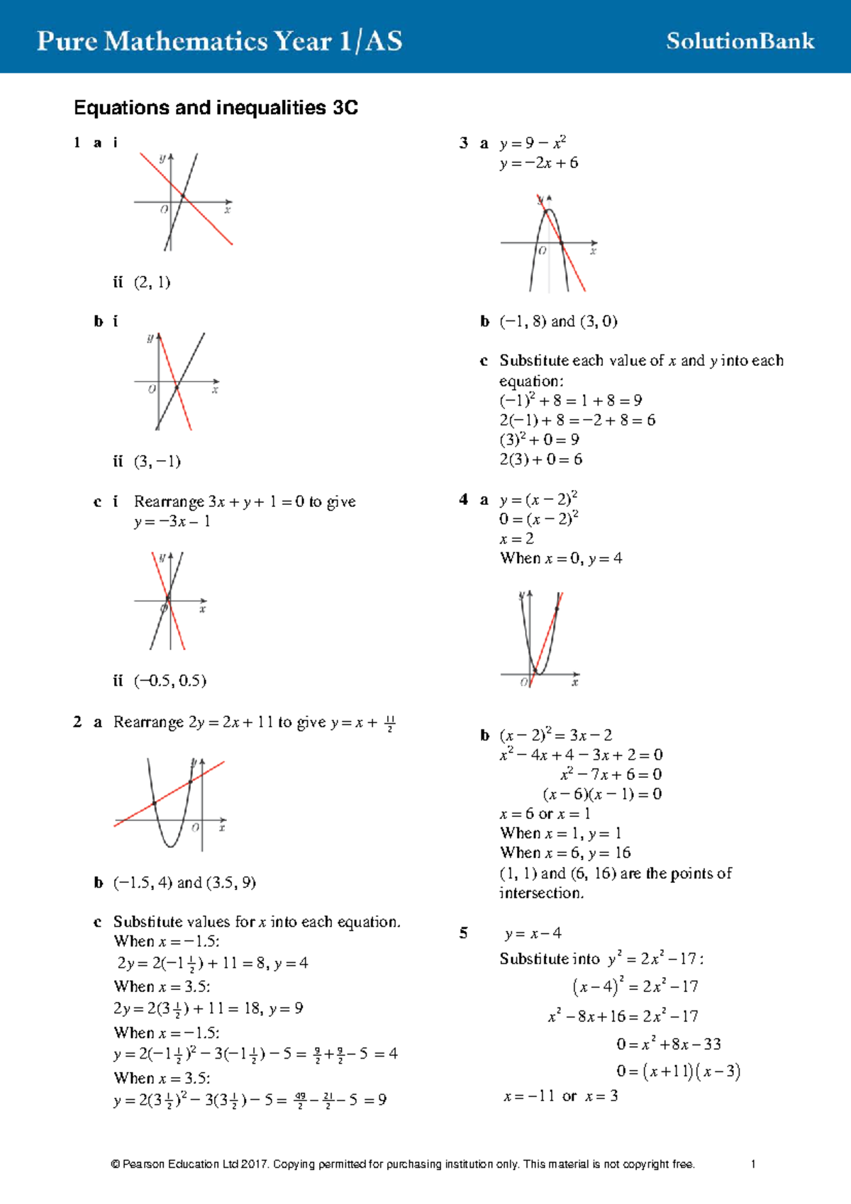 Alevelsb p1 ex3c - math resource mark scheme free - Equations and ...