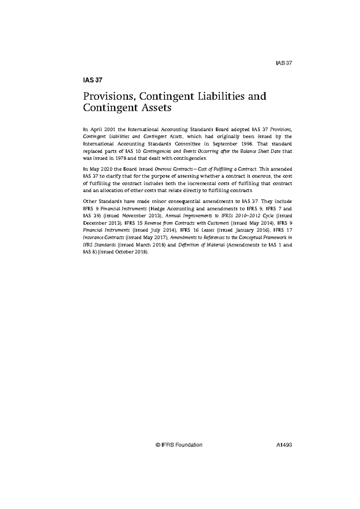 Ias 37 provisions contingent liabilities and contingent assets - IAS 37 ...