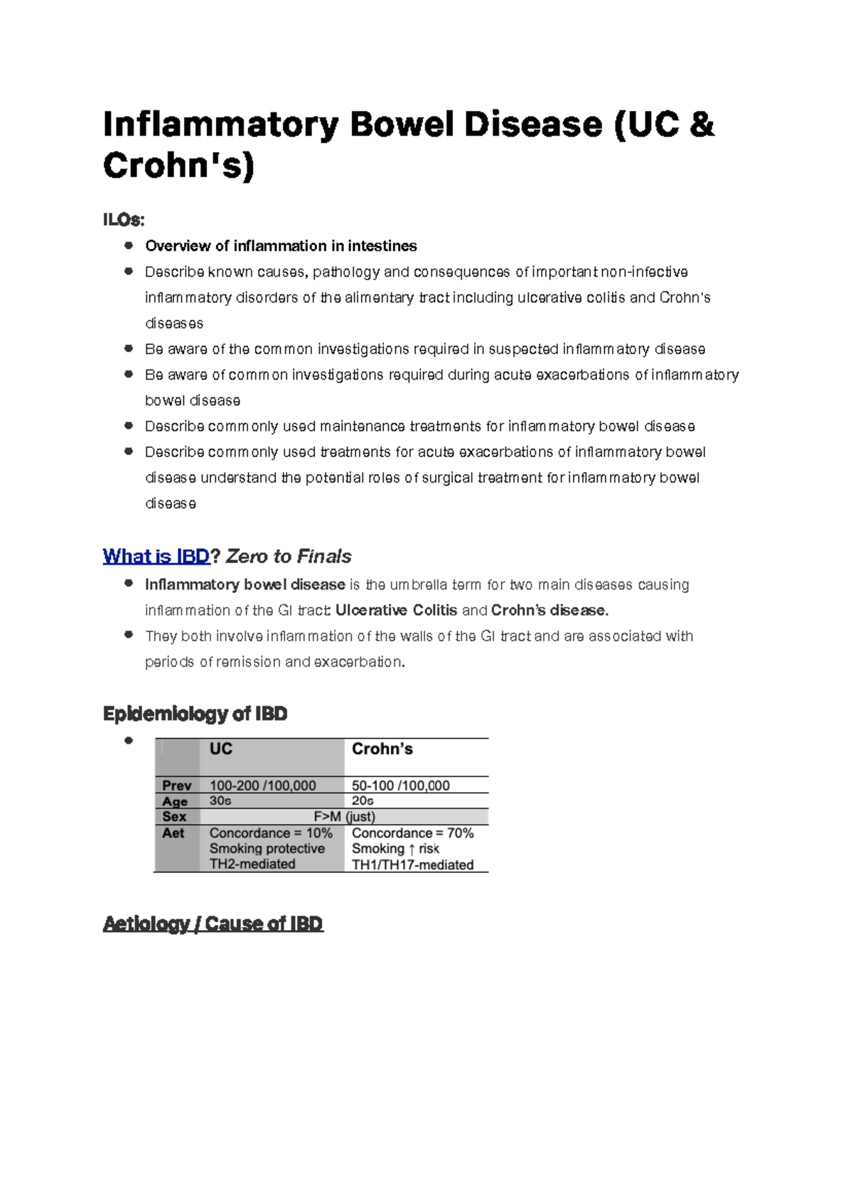 Inflammatory Bowel Disease (UC and Crohn's) - I n f l a m m a to r y B ...