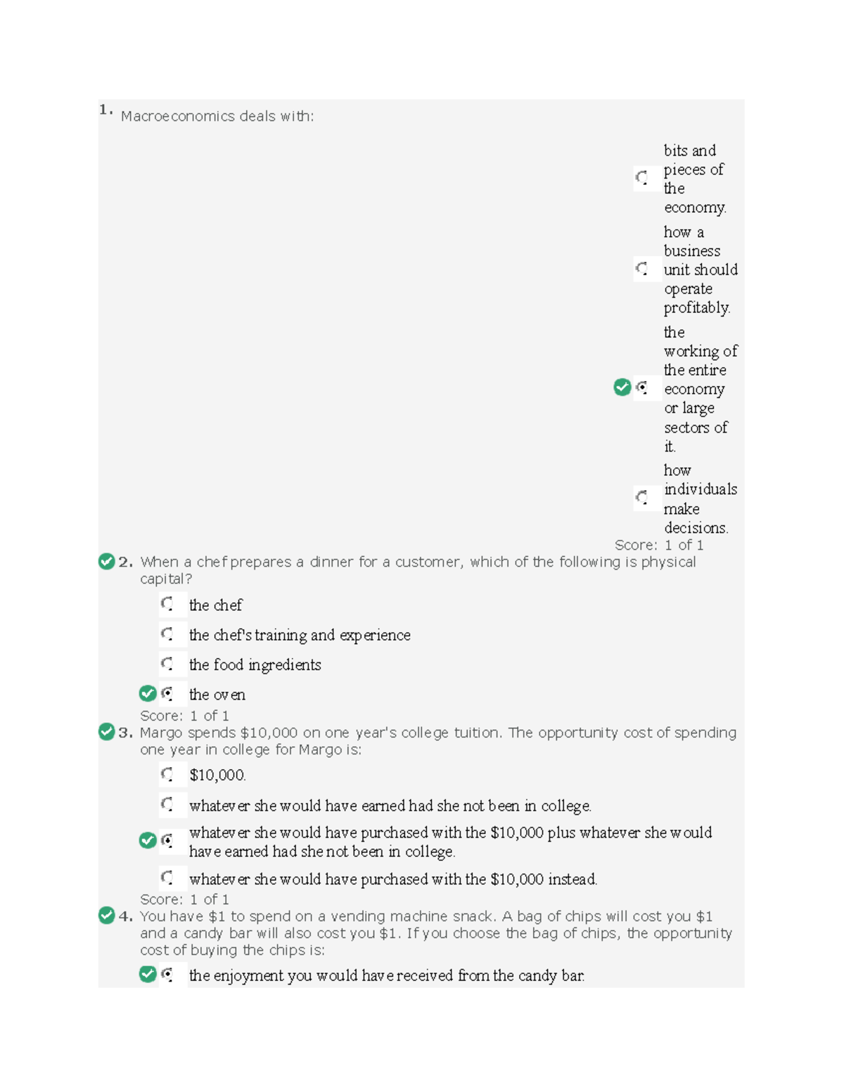 Econ ch1 quiz - it is a chapter quiz for practice - 1. Macroeconomics ...