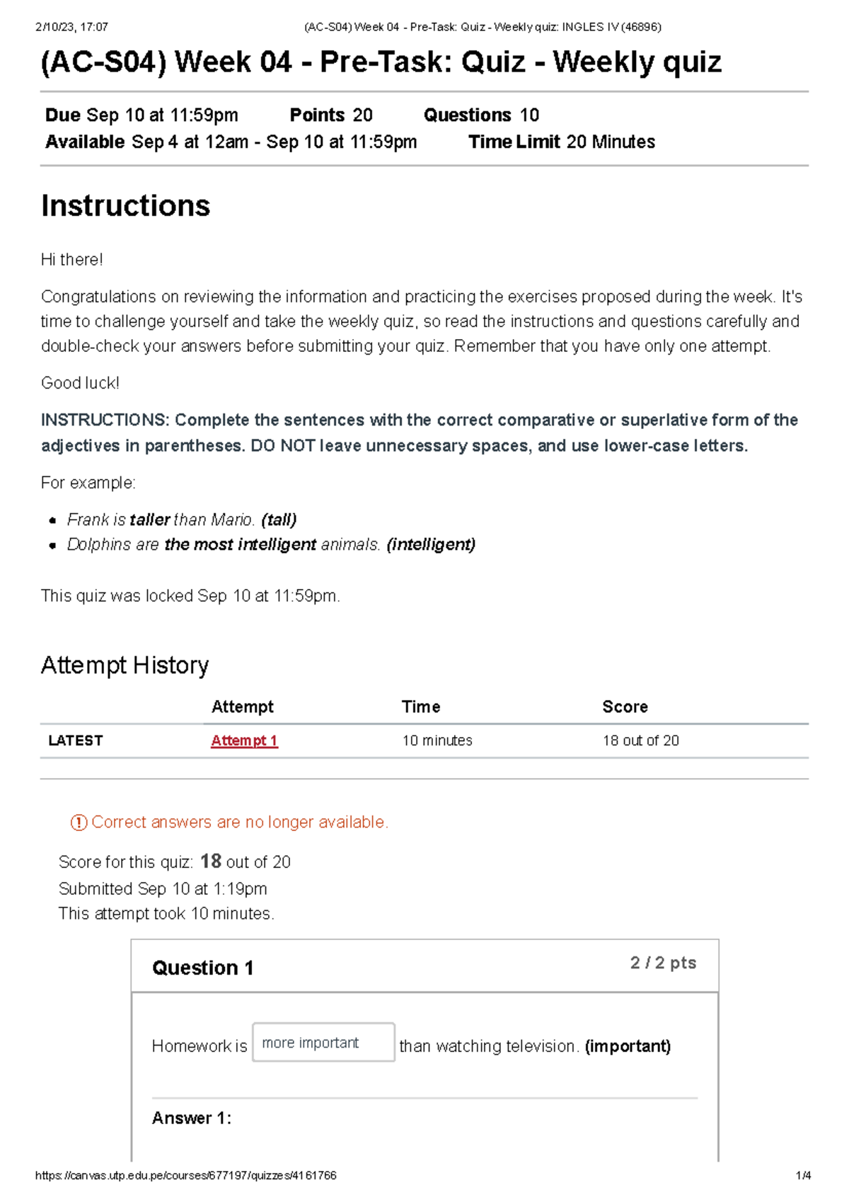 (AC-S04) Week 04 - Pre-Task Quiz - Weekly quiz Ingles IV (46896) - (AC ...