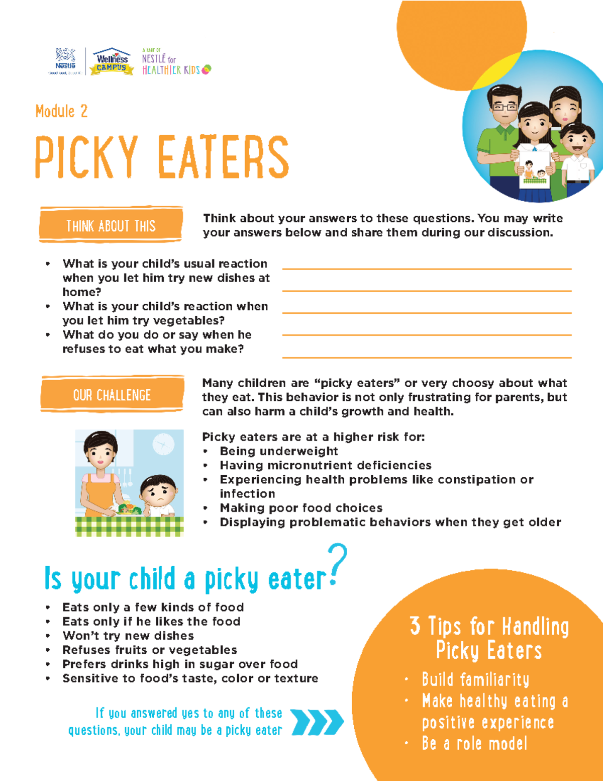Adult Module 2 - Picky Eaters ( English) - PICKY EATERS Module 2 THINK ...