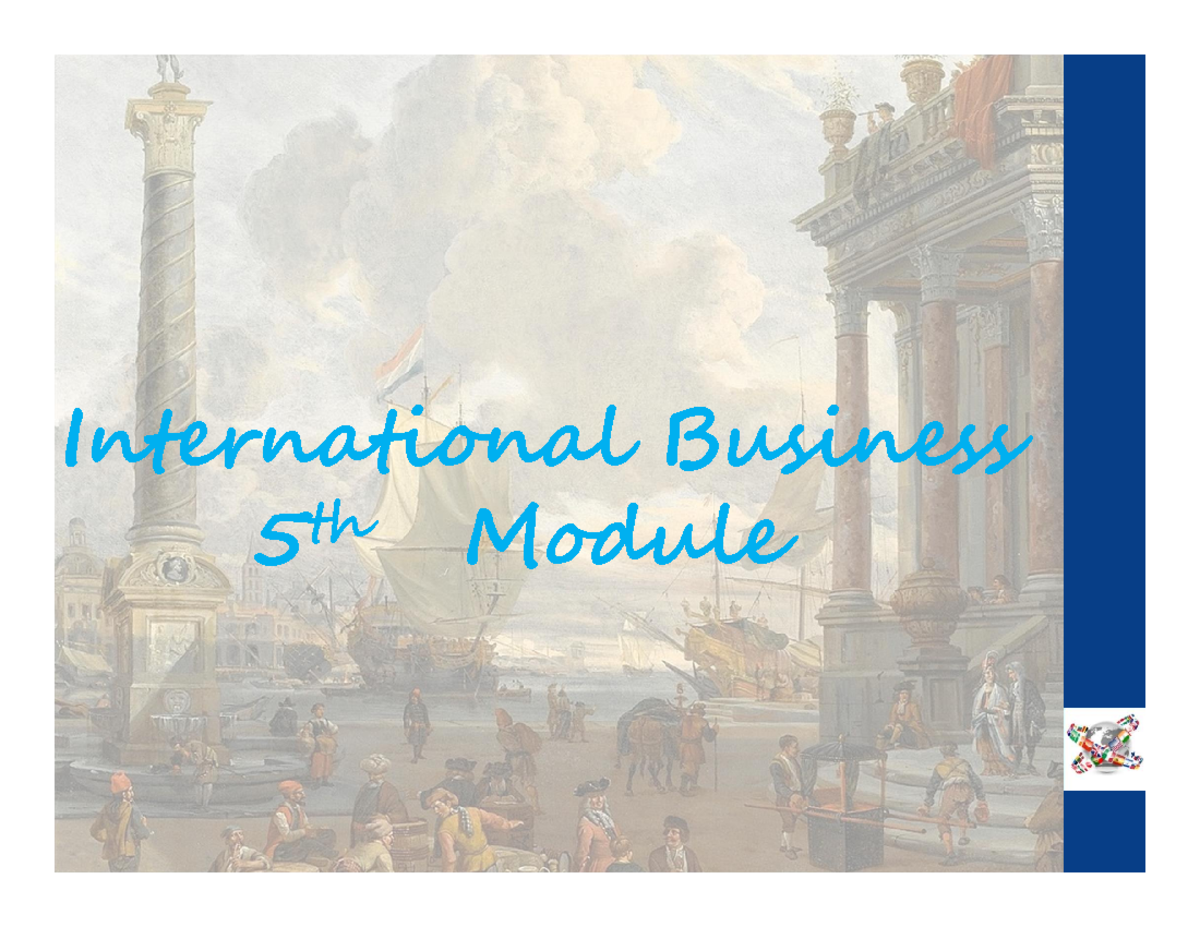 IB5 - Nandhakishor - International Business 5 th Module Economic ...