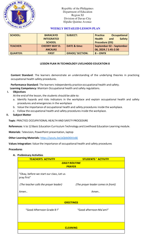 TLE 8 QUIZ #3 - TLE QUIZ FOR GRADE 8 - Name: - Studocu
