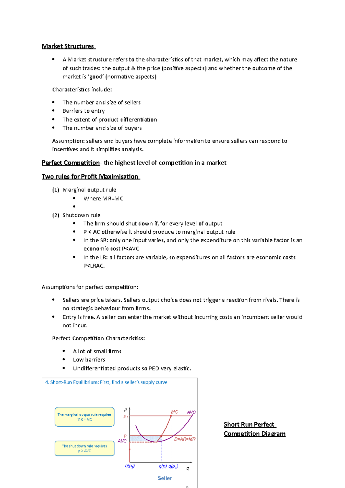 Micro Lecture 14 - Market Structures A Market structure refers to the ...