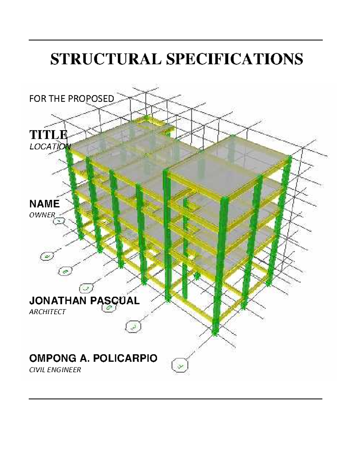 Structural Specifications - BS Architecture - PUP - Studocu
