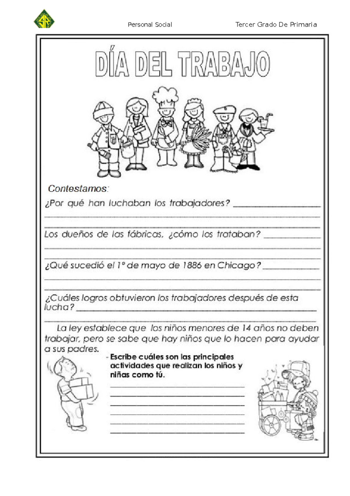 Día del trabajador estados unidos de america - Personal Social Tercer ...