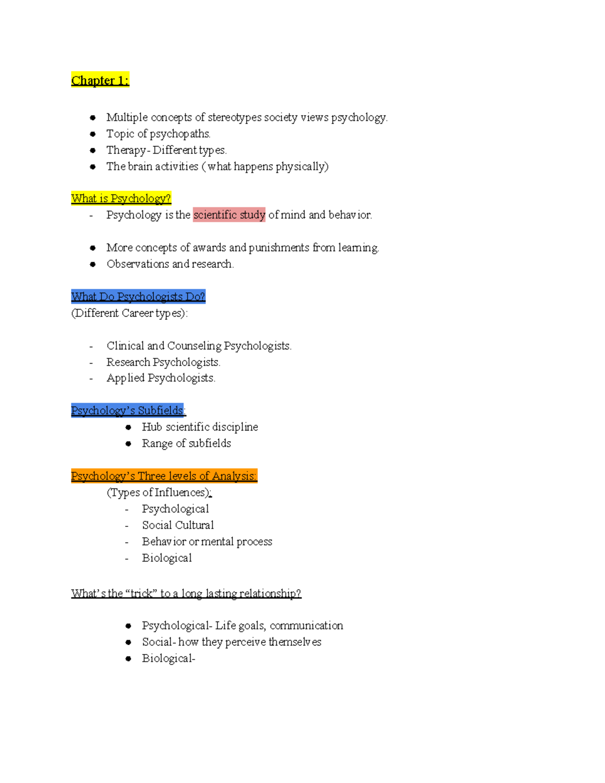 Gen Psych Notes - The professor who taught this course for me was named ...