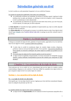 Introduction au Droit cours complet - INTRODUCTION AU DROIT Professeur Emmanuel Savatier Droit ...