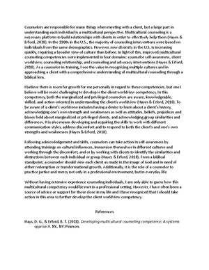 Self-Reflection and Self-Care Evaluation Plan Assignment - COUC 504 ...