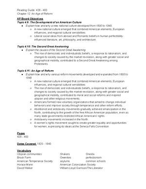 Unit 4 Apush Key Concepts - Period 4 – 1800 - 1848 Topics and Learning ...