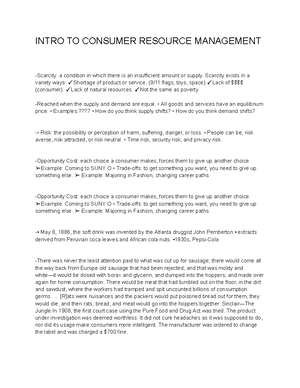 Intro TO Consumer Resource Management 7 - Consumerism and human ecology ...