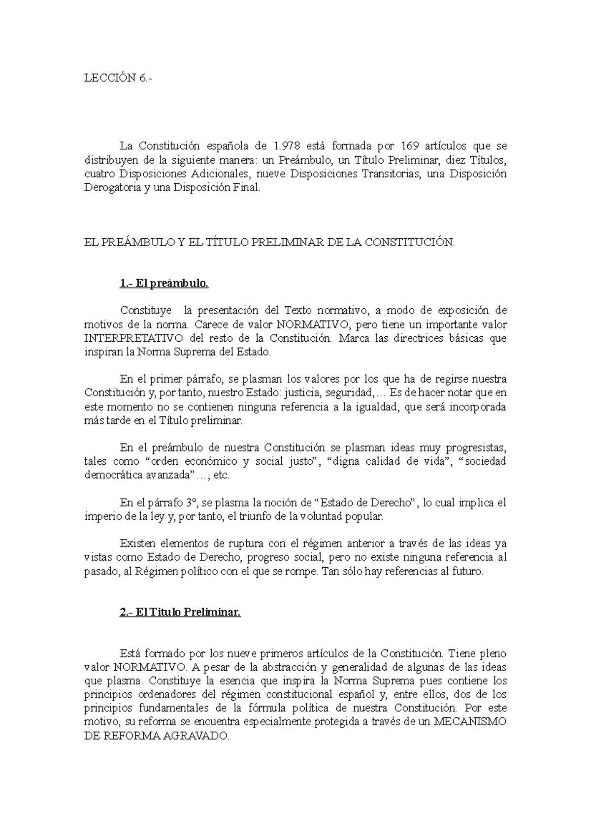 Lección 6 - LOS Valores Y Principios Fundamentales DE LA Constitución ...