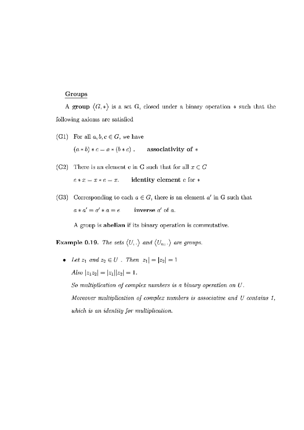 Groups AND Elementary Properties OF Groups BSC Mathematics MG