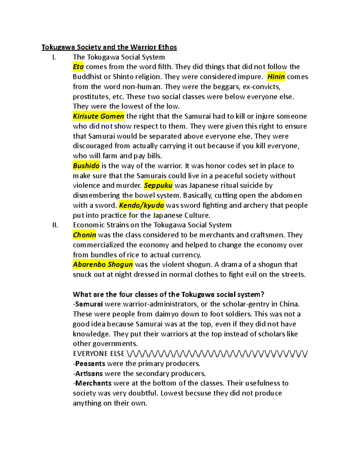 Tokugawa Society and the Warrior Ethos - The Tokugawa Social System Eta ...