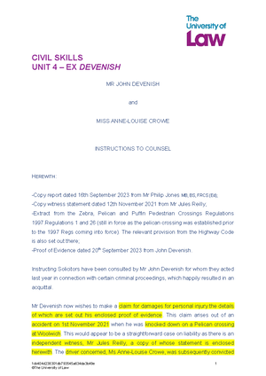 Defence Notes CPR Part 15 - Defence disclosure 15 This rule applies ...