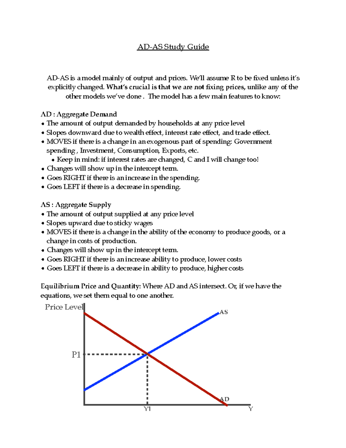 AD-AS study guide PDF - Study Guide is a model mainly of output and ...