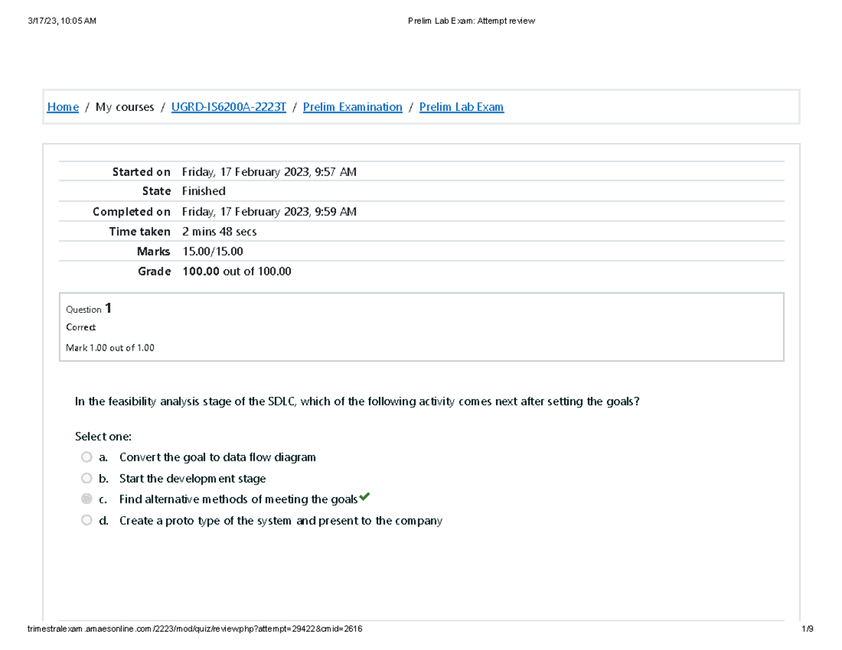 Data Communication and Networking 1 prelim llab - Home / My courses / UGRD-IS6200A-2223T ...