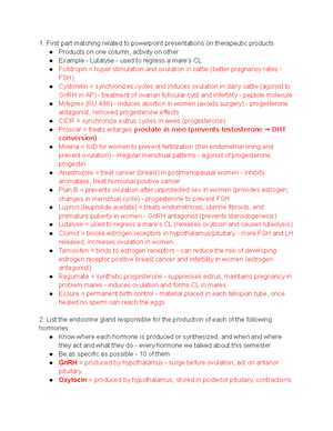 ANSC EXAM 2 Study Guide 1 - Follicular atresia is the breakdown of the ...
