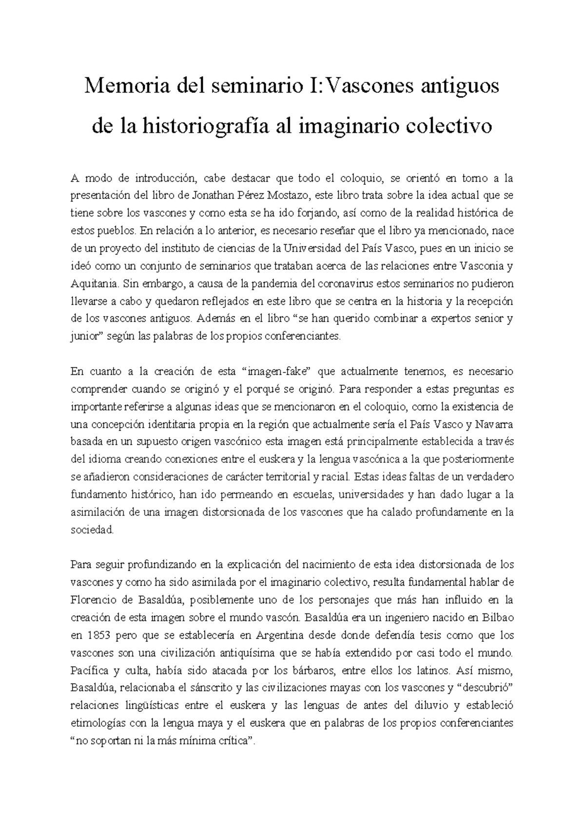 Memoria del seminario I Vascones antiguos de la historiografía al ...