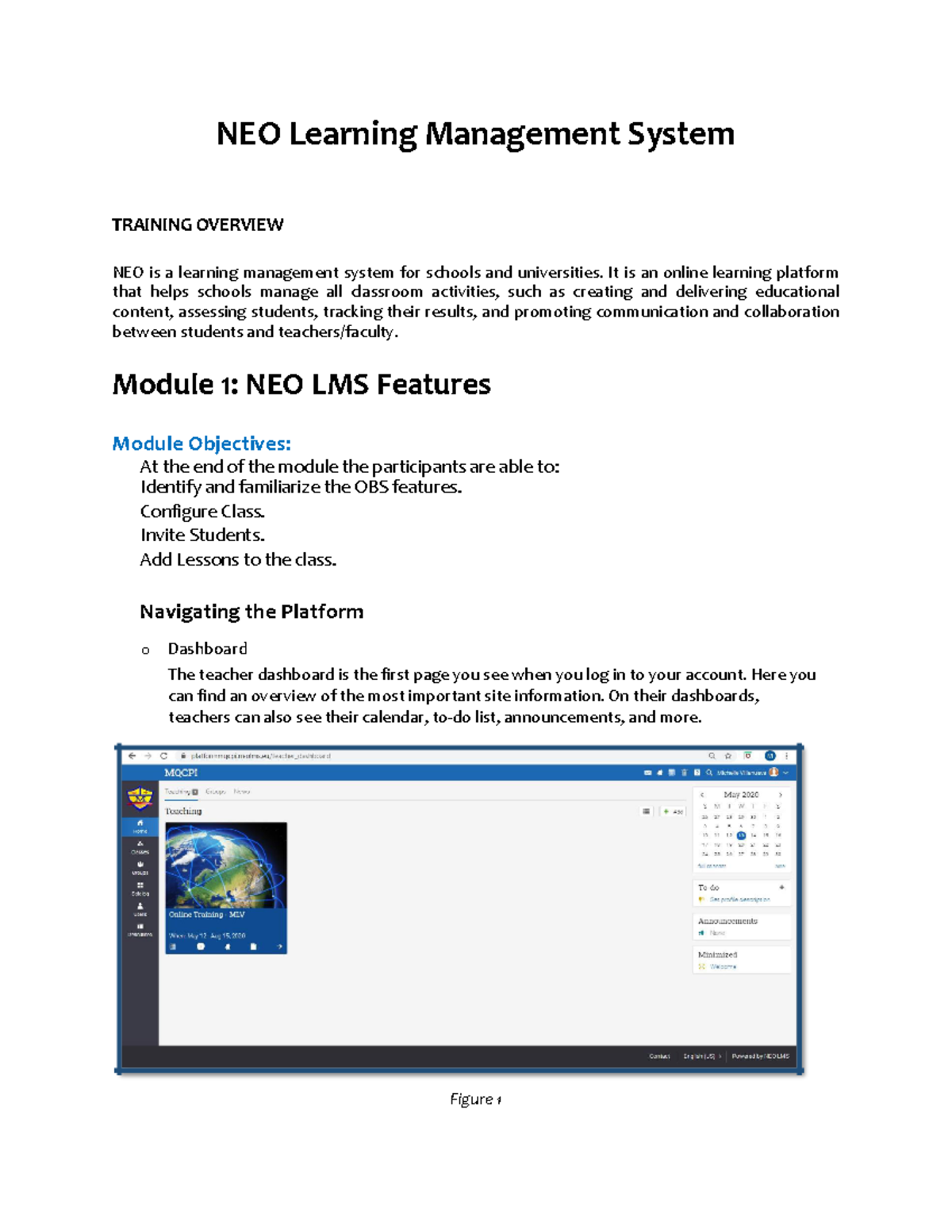 LMS CLass Notes Module - NEO Learning Management System TRAINING ...