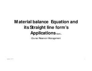 Reservoir Management Exam - 1/ DEPARTMENT OF PETROLEUM & GAS ...