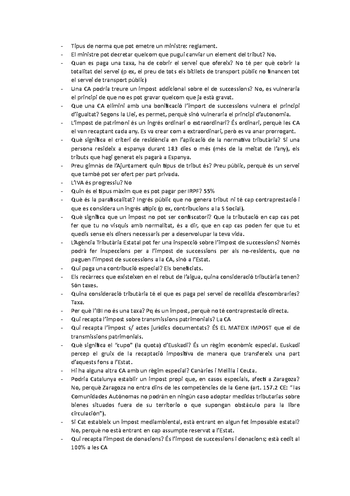 Repàs examen bloc 1 - Tipus de norma que pot emetre un ministre ...