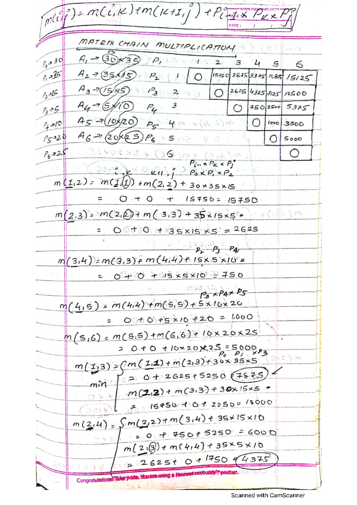 Numerical MCM - Lecture notes of ADA - Algorithms Design - Studocu