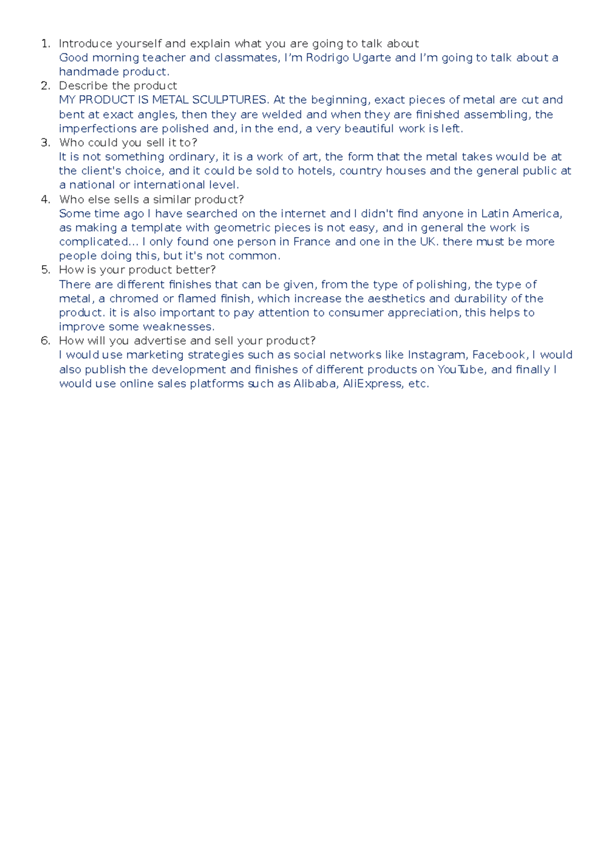 A02 Writing exam 2 - Examen escrito - Introduce yourself and explain ...