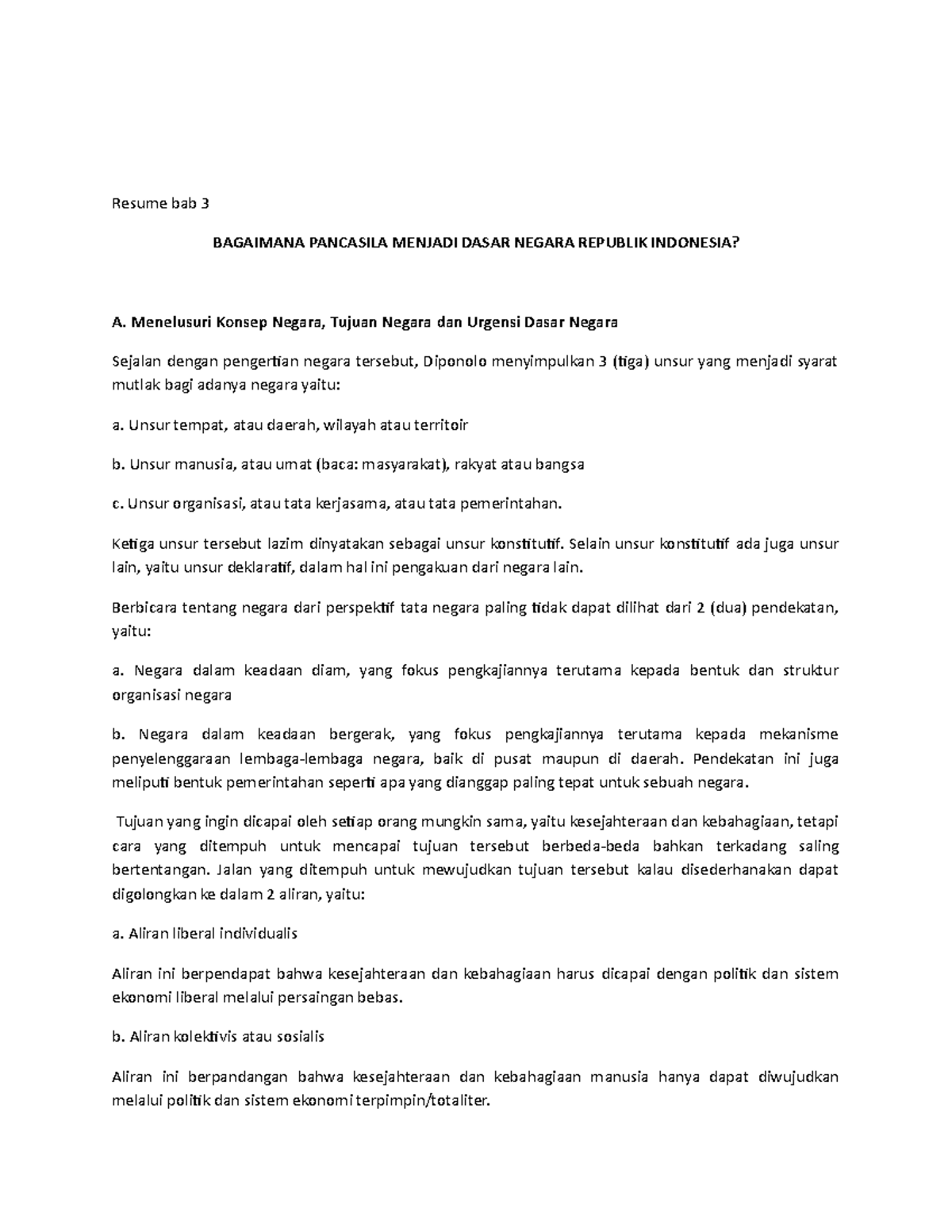 Resume bab 3 - This is a summary of the book "Pendidikan Pancasila ...