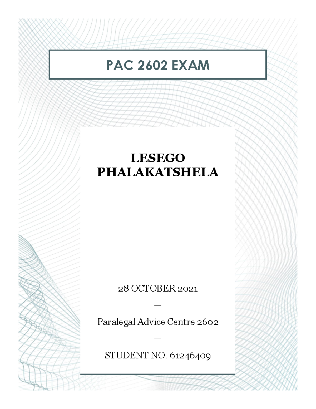 PAC2602 - 2021 exam portfolio. researched , edited and has enough ...