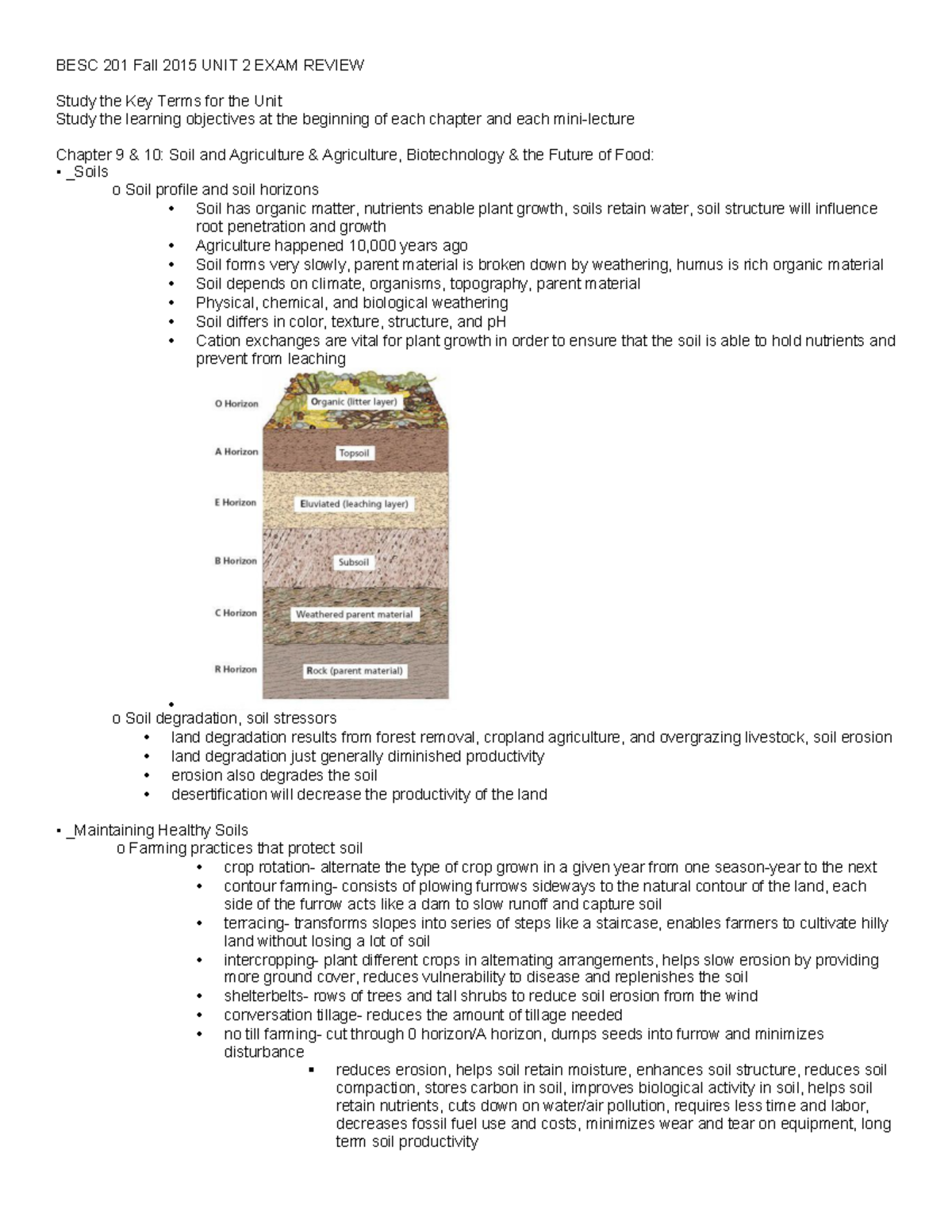 Summary - Exam review - BESC 201 Fall 2015 UNIT 2 EXAM REVIEW Study the ...