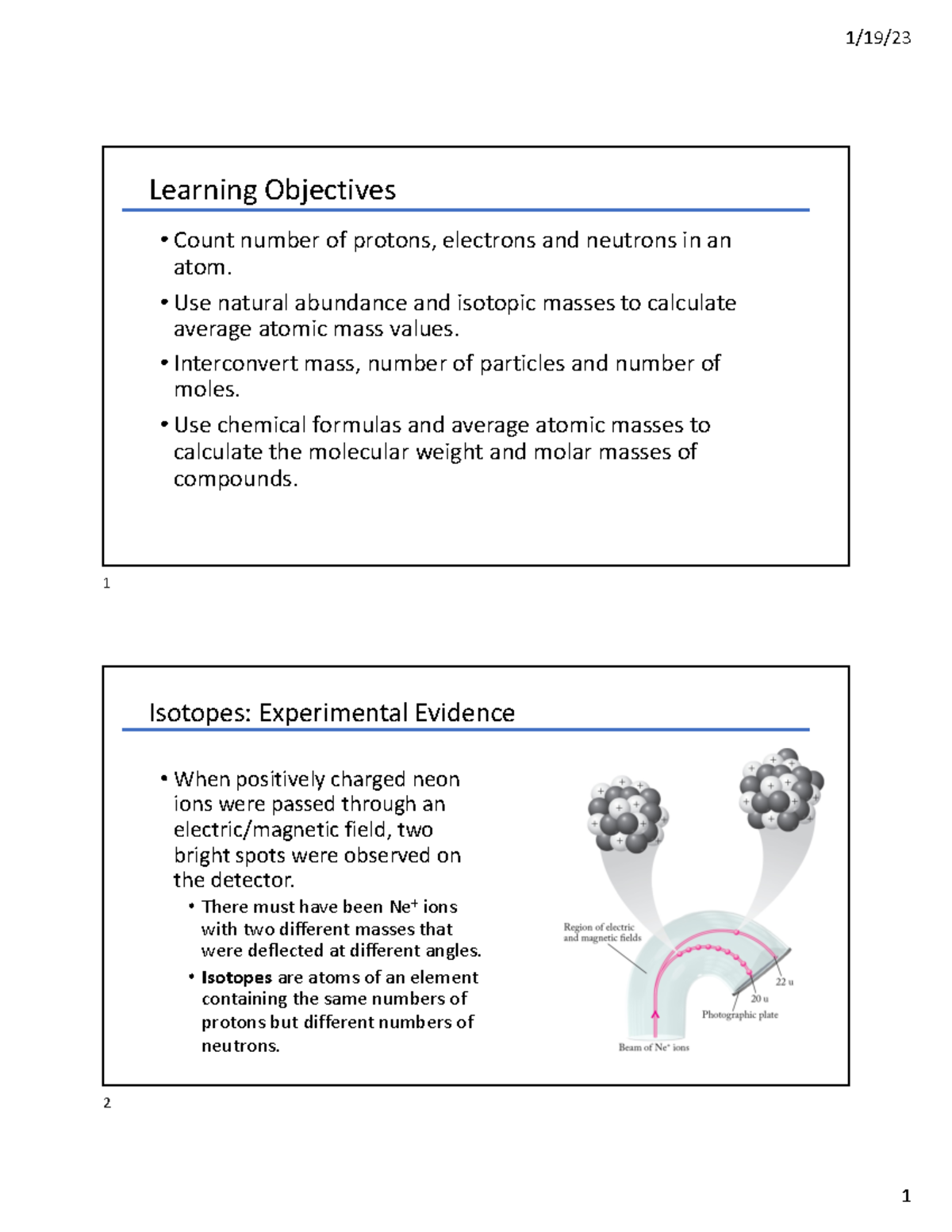 Chem Lesson 5 Lecture Notes - Learning Objectives Count number of ...