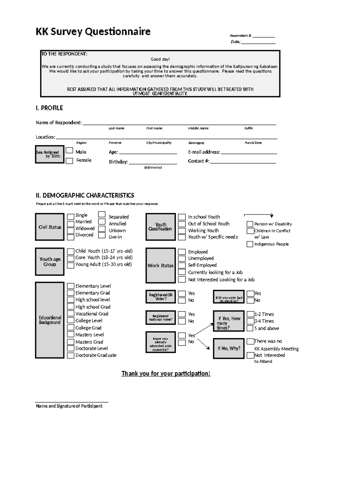 Sk kk survey and database - If No, Why? If Yes, How many times? Did you ...