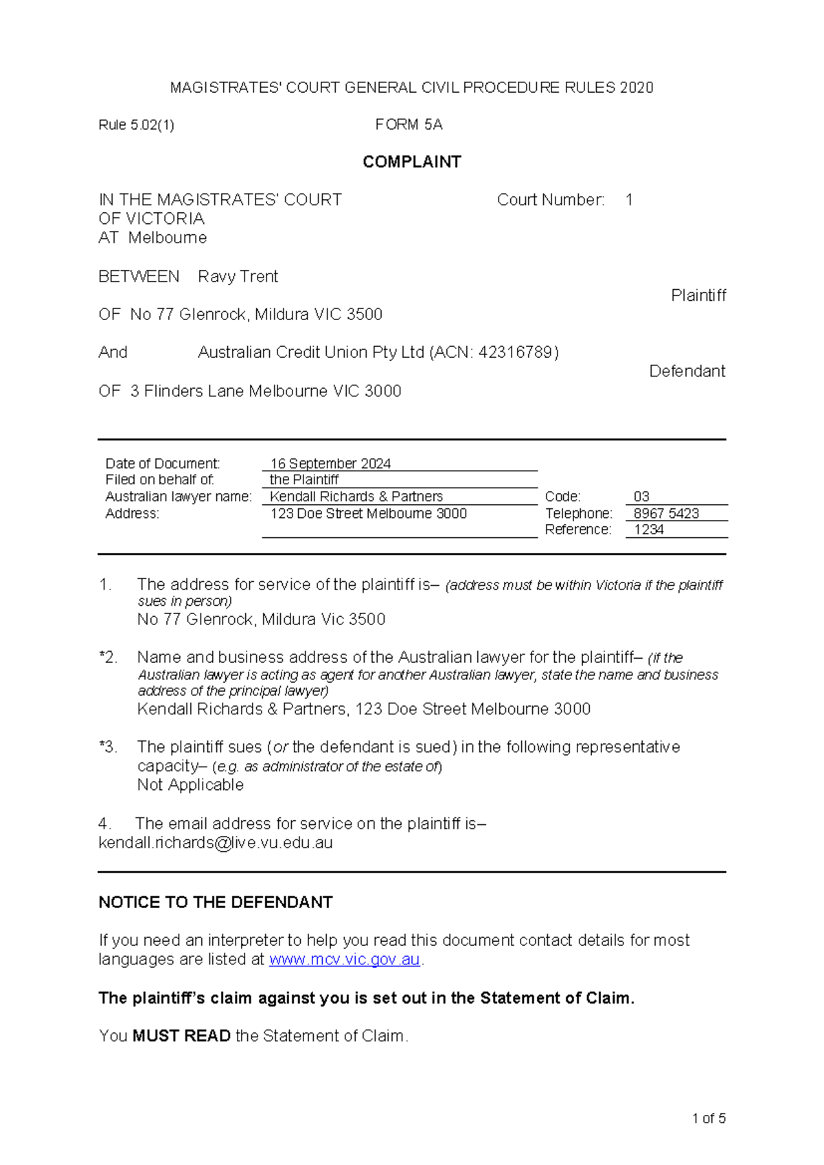 Assessment 2B - Received a high mark for this assignment - MAGISTRATES ...