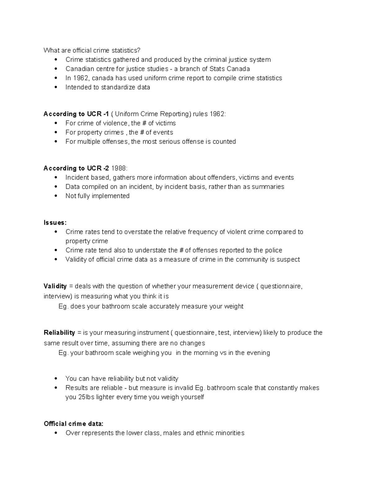 Crim 1500 measuring crime - What are official crime statistics? Crime ...