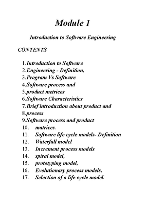 Software Engineering - software engineering - Studocu
