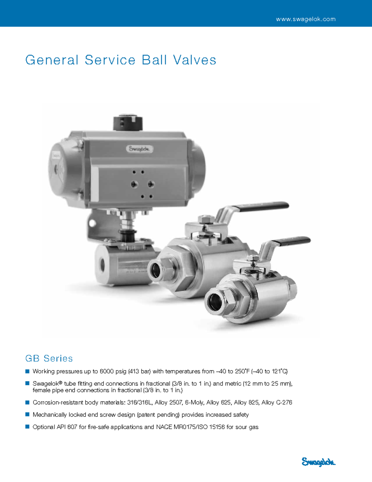 General Service Valves MS-02-484 - General Service Ball Valves, GB ...