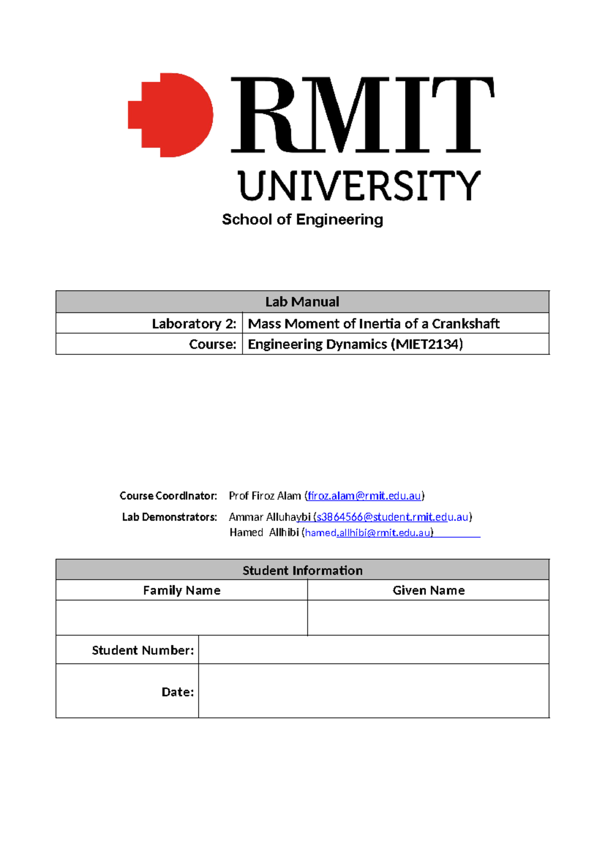 MIET2134 Lab Moment of Inertia Lab v8-4-1 - School of Engineering Lab ...