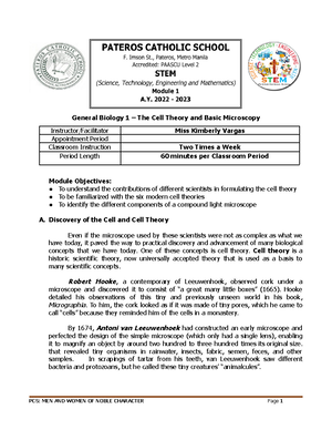 Module 3 - Gen Bio 1 - biology - General Biology 1 – The Cell Cycle ...